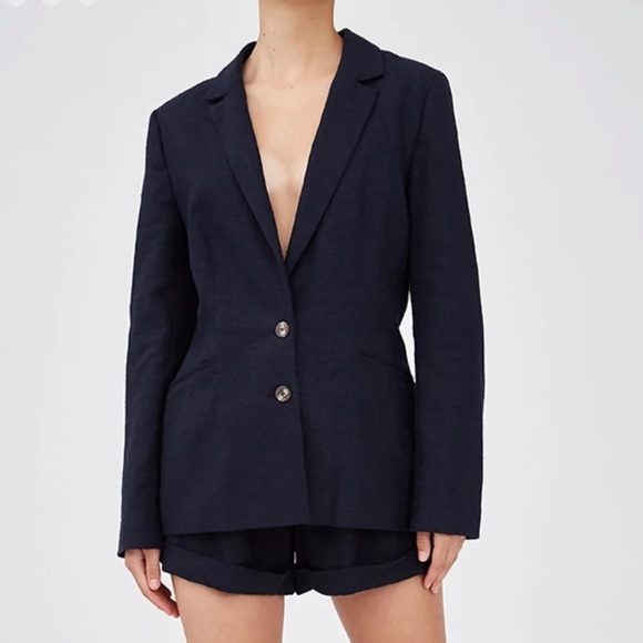 The Fifth Label | Jackets & Coats | Nwt The Fifth Label Soho Navy Linen Blazer Jacket | Poshmark